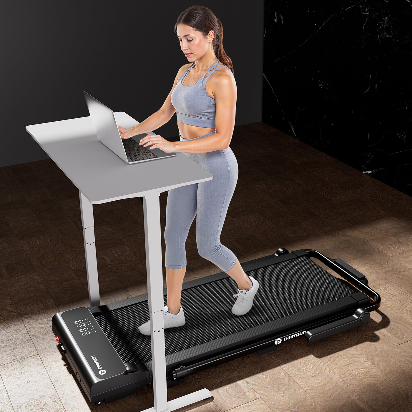 2026 New A6 Plus Handle 5% Incline 2 in 1 Foldable Treadmill with Whol