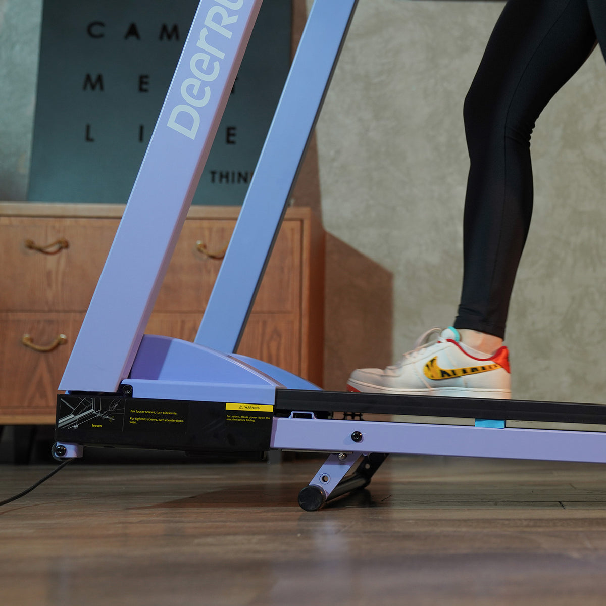 DeerRun A1 Pro Folding smart treadmill with 6% incline Light Blue - 10