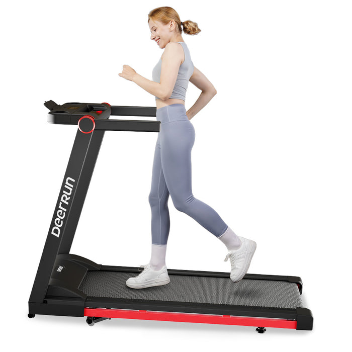 DeerRun A1 Pro Folding smart treadmill with 6% incline Red - 10 MPH, 3