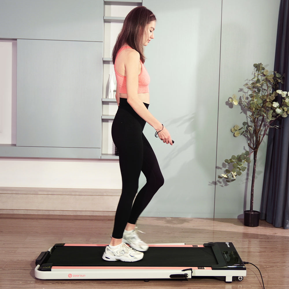 DeerRun 300 Lbs A5 Pro Smart 2 in 1 Folding Treadmill Pink