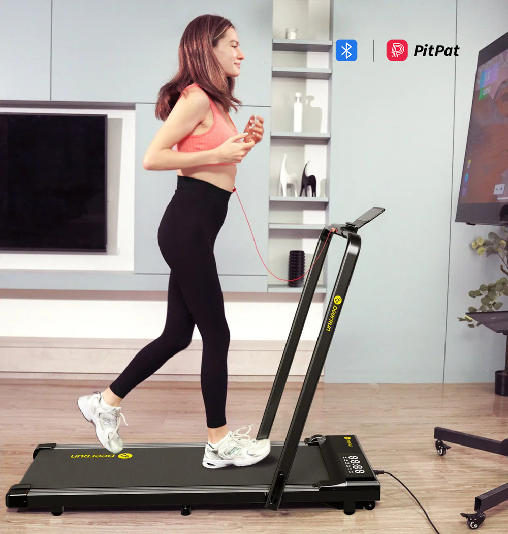 DeerRun 300 Lbs A5 Pro Smart 2 in 1 Folding Treadmill Black