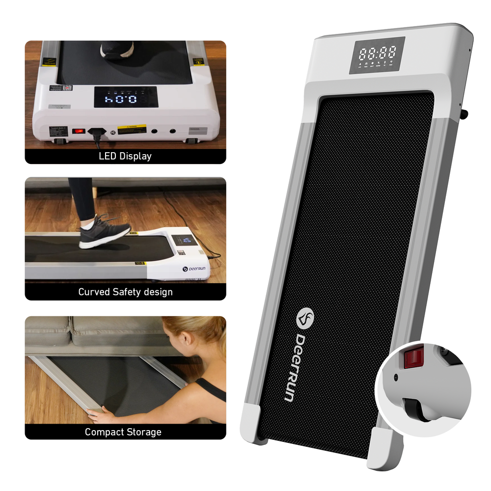 DeerRun Q1 Classic Pro Walking Pad 300Lbs Capacity & Longer Size with