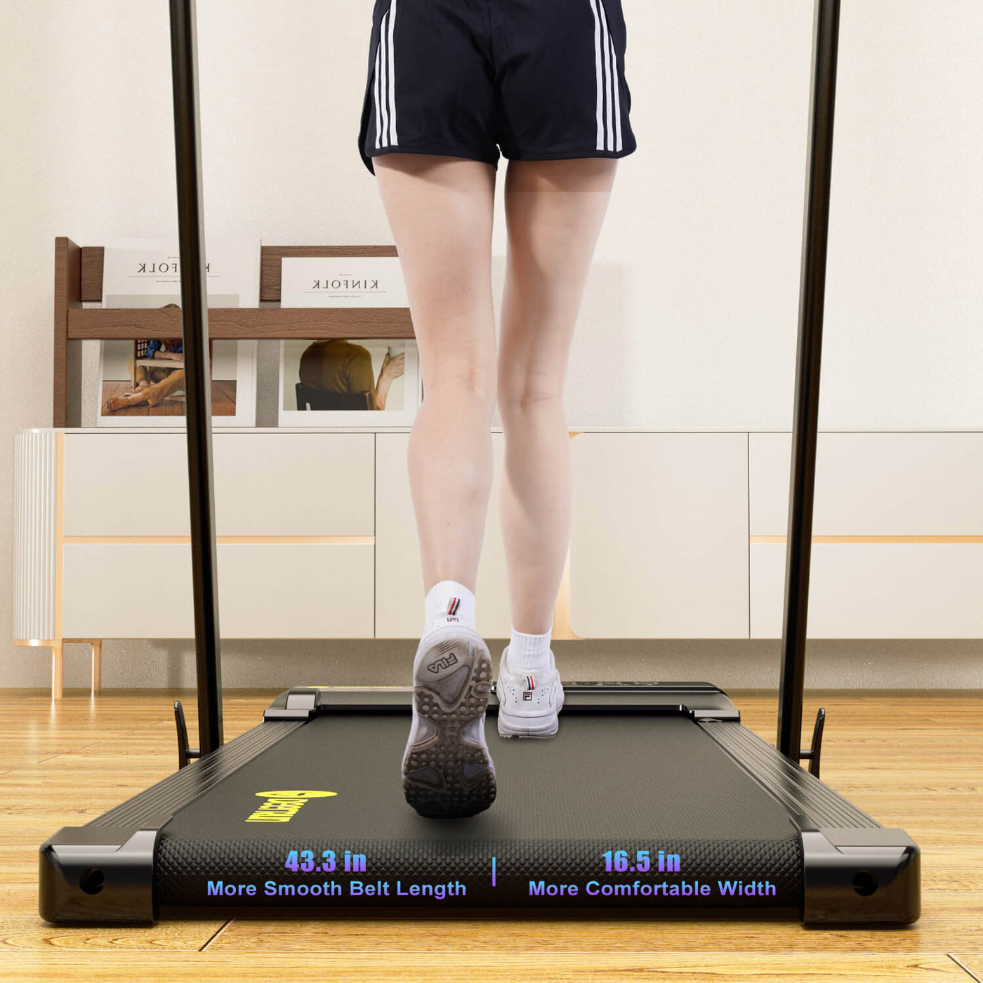 DeerRun A5 Pro Smart 2-in-1 Folding WalkingPad with Handrail