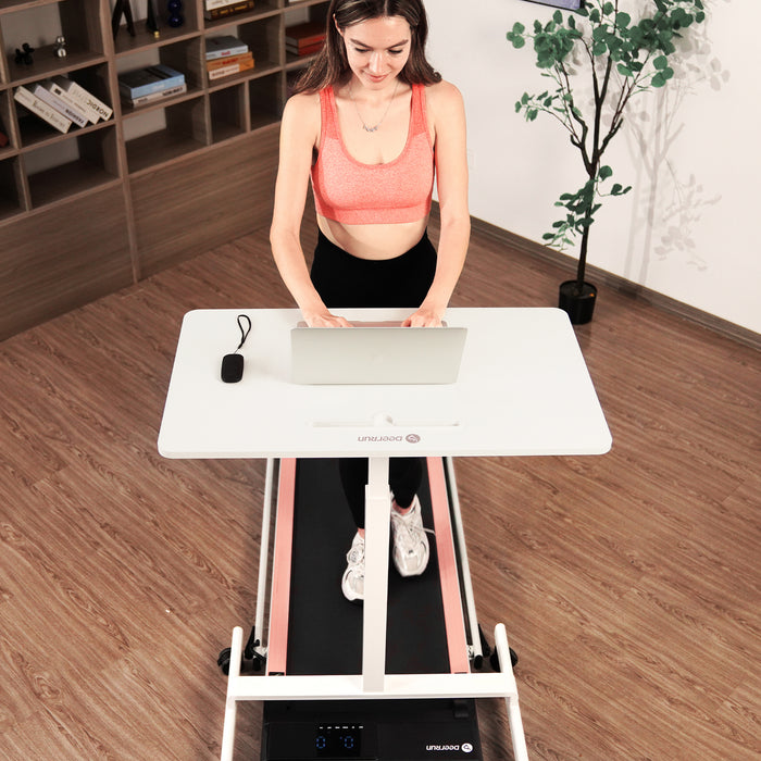 DeerRun 300 Lbs A5 Pro Smart 2 in 1 Folding Treadmill Pink