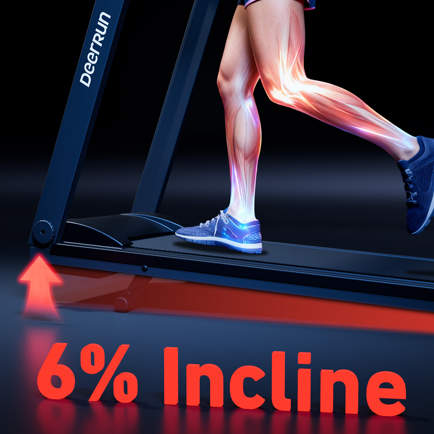 DeerRun All-New 2026 A1 Pro Move+ Smart Foldable Treadmill with 6% Inc