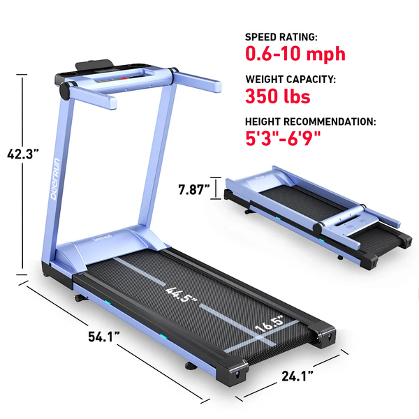 DeerRun A1 Pro Move+ 6% Incline Foldable Treadmill——2025 Upgraded Chip