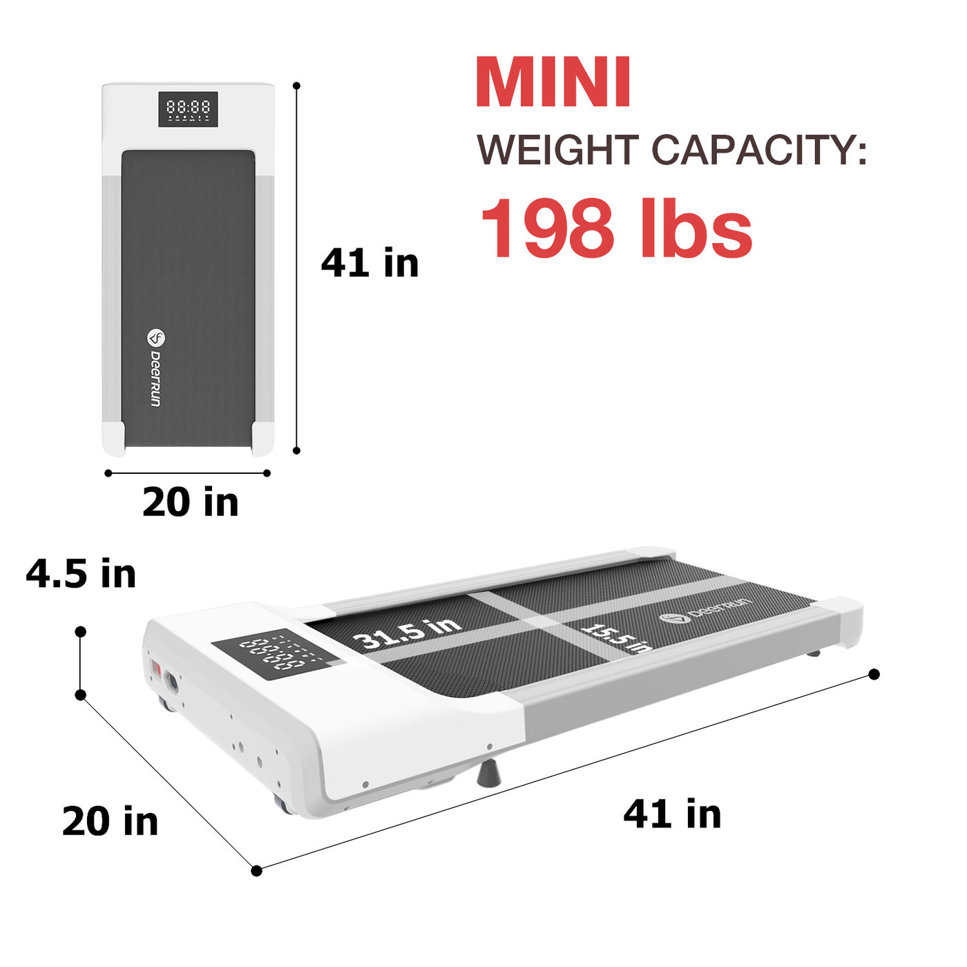 DeerRun Q1 Classic Smart Walking Pad with remote control
