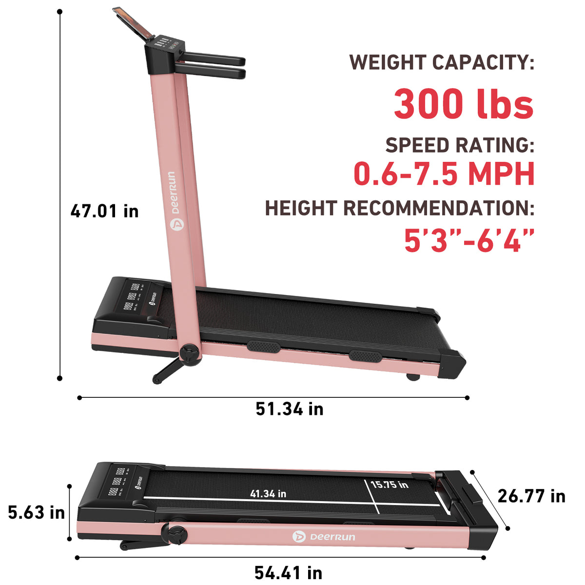 DeerRun Z10 Pro Muse Type 2 in 1 Foldable Treadmill with Remote Contro