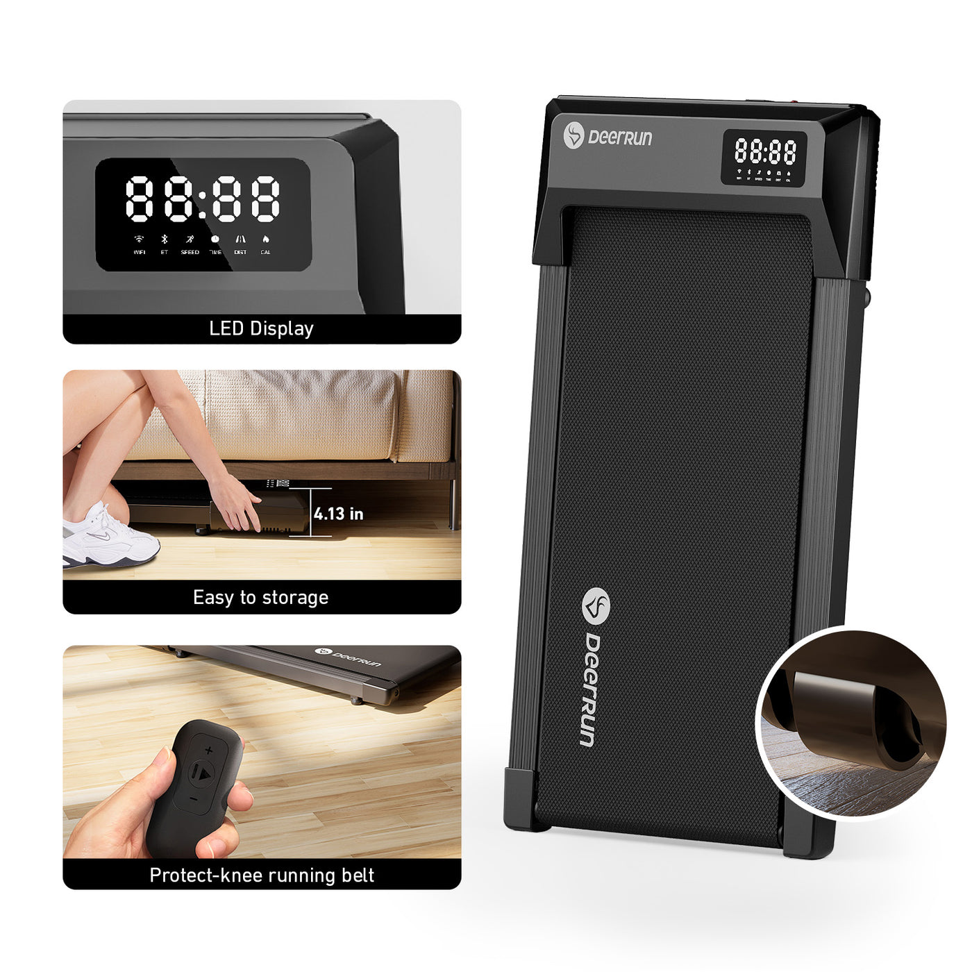 DeerRun Q1 Urban Plus Smart Walking pad Treadmill with Remote Control