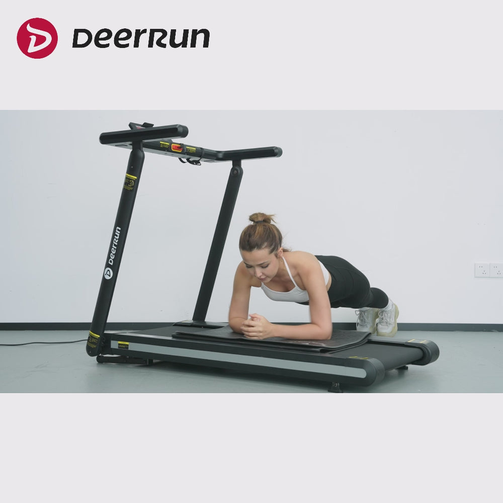 DeerRun X20 Treadmill with 15% Auto Incline Full Running Deck Treadmil